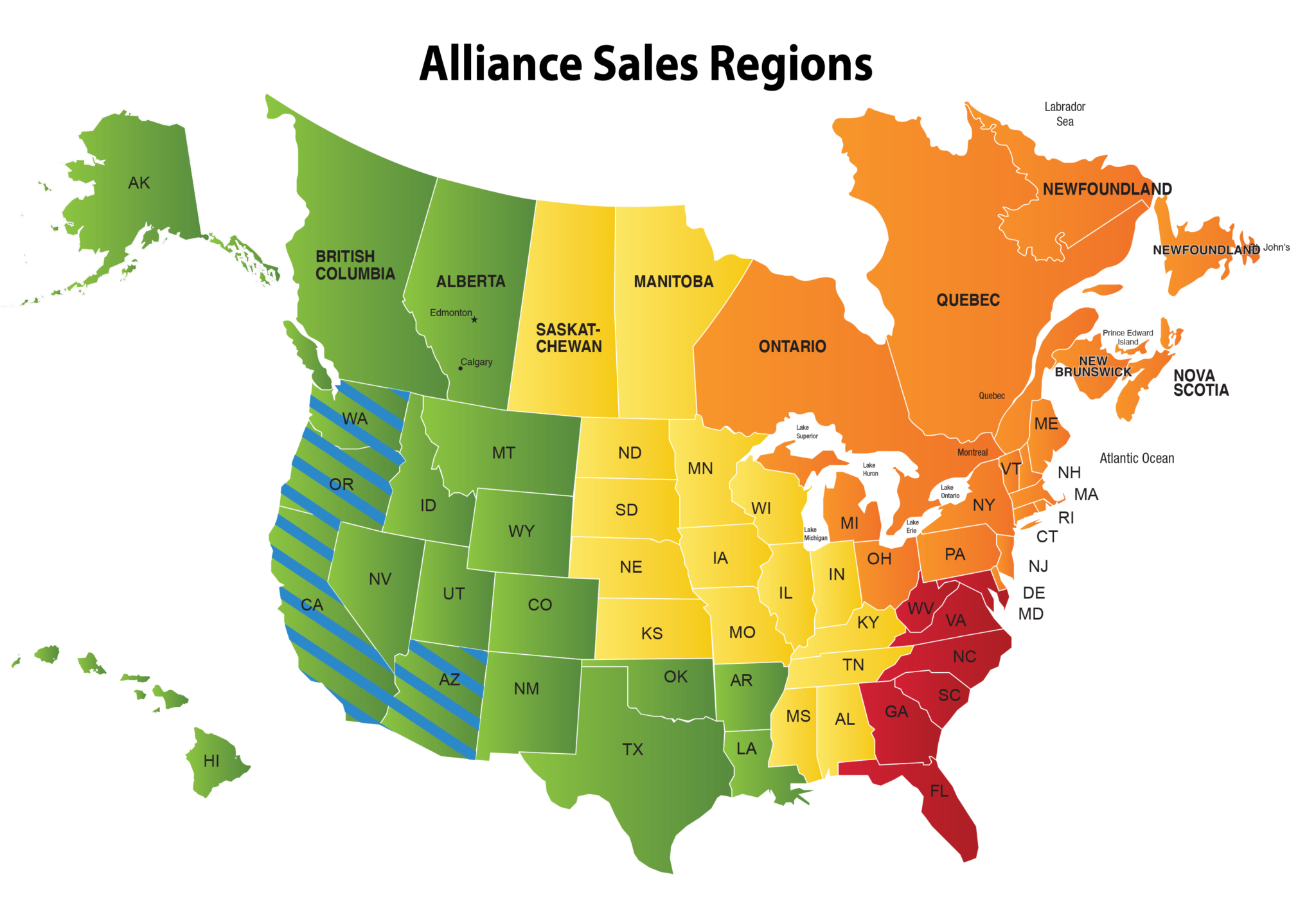 Sales Reps & Regions | Alliance Rubber Company